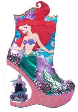 You Can Get Little Mermaid Wedge Boots That Have Water Globe Heels ...