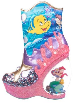 You Can Get Little Mermaid Wedge Boots That Have Water Globe Heels ...