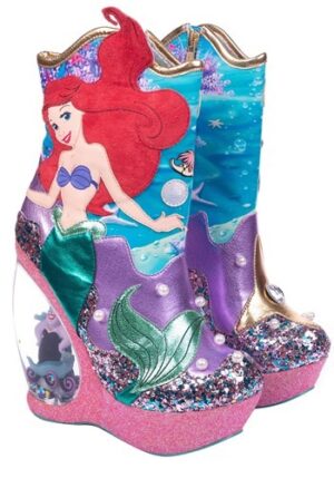 You Can Get Little Mermaid Wedge Boots That Have Water Globe Heels ...