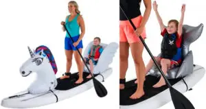 These Cute Animal-Themed Paddleboard Floats Come With A Detachable Seat