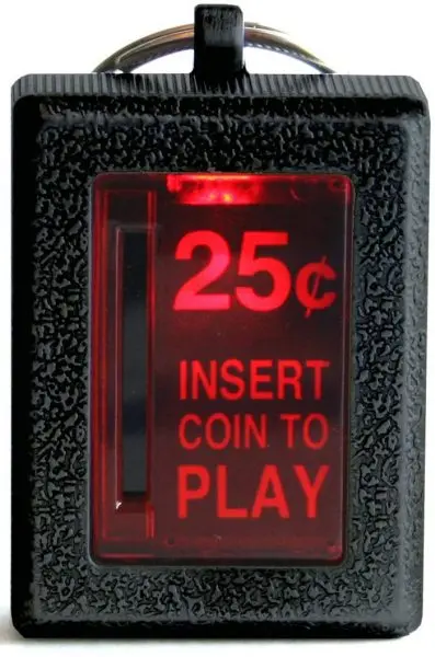 You Now Get Yourself An Arcade Insert Coin Belt Buckle And Key Chain ...