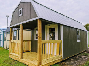 The 'We-Shed' Is A Pair Of His And Her Sheds Conjoined By A Deck