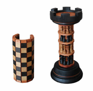 This Awesome Rook Tower Comes With A Wrap Around Chess Board And ...