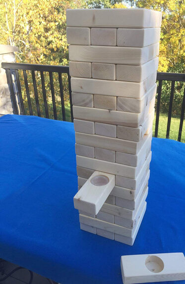 This Giant Tipsy Jenga-Inspired Game Has Random Blocks Containing ...