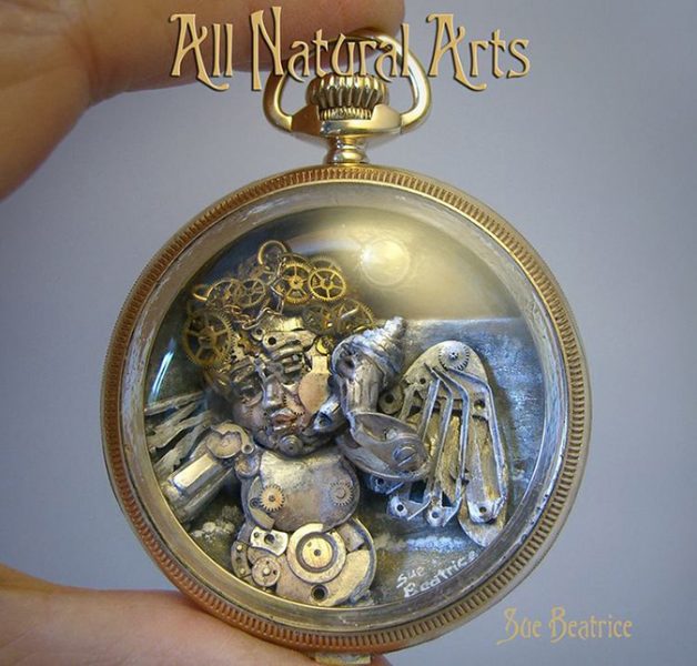 Artist Sue Beatrice Creates Small Intricate Steampunk Sculptures Using ...