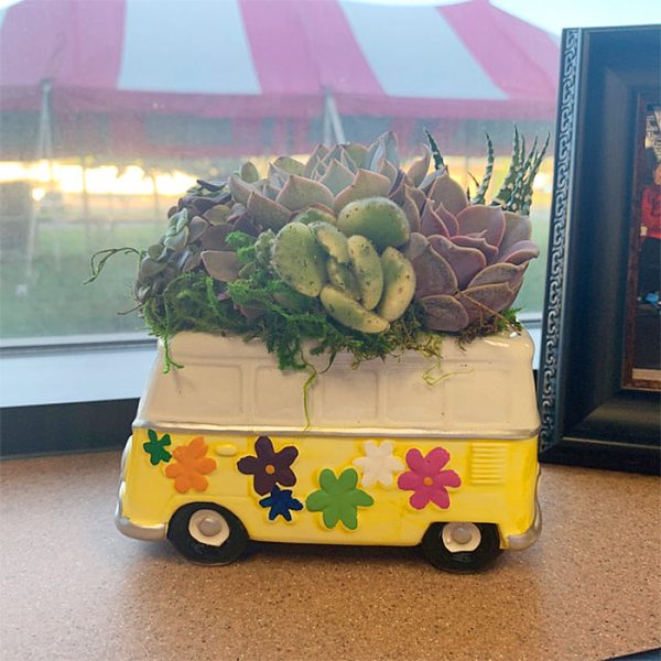 These Volkswagen Bus Succulent Planters Have A Hippie Vibe To Them