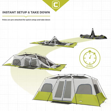 This Giant Tent With Three Rooms Fits Over 10 People