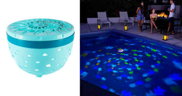 This Floating Projection Light Will Turn Your Pool Into A Glowing Aquarium