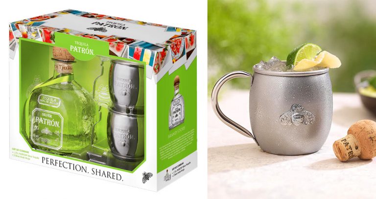 You Can Get A Pátron Tequila Set Complete With A Couple Of Silver Mule ...
