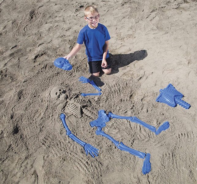 This Toy Skeleton Mold Kit Lets You Build A Sand Skeleton