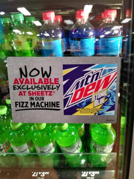 The New Mountain Dew Atomic Blue Flavor Is Now Available In Soda Machines
