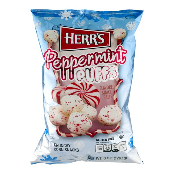 Herr’s Peppermint Puffs Are A Festive-Flavored Snack With A Crunch