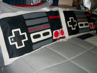 Cathryn Turns Bed Into Giant Nintendo Game Console With Her DIY Bedding Set