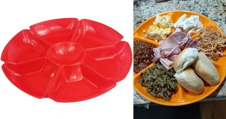 This 7 Section Divided Plate Is Perfect For People Who Like To Separate ...