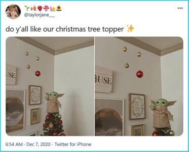 People Are Using Baby Yoda As A Christmas Tree Topper
