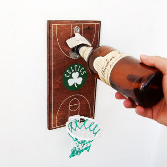 This Mounted Basketball Bottle Opener Slam Dunks Your Falling Bottle Caps