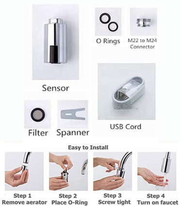 The Touchless Automatic Faucet Provides Hands-Free Sanitation In Your Home