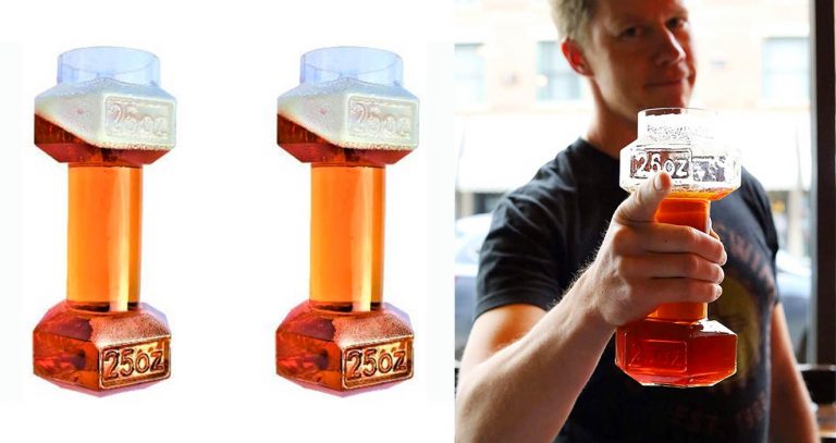 This Dumbbell Beer Glass Combines Working Out With Getting Hammered