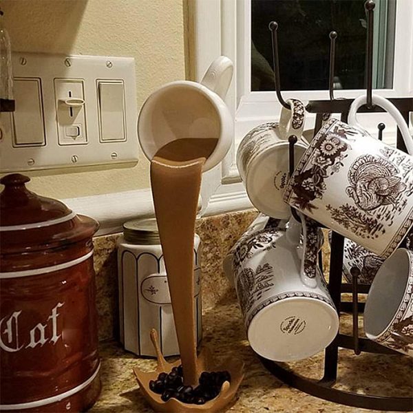 This Floating Coffee Cup Is A Stylish Addition To Anyone's Kitchen