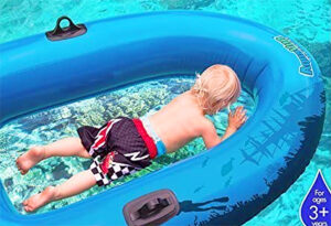 This Inflatable Raft Has A Clear Bottom So You Can See Into The Water