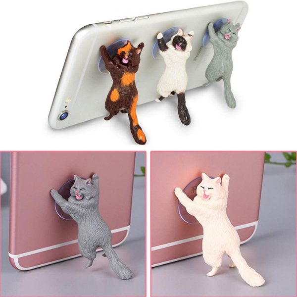 These Cute Cat Phone Holders Lend Their Paws To Hold Your Phone Up