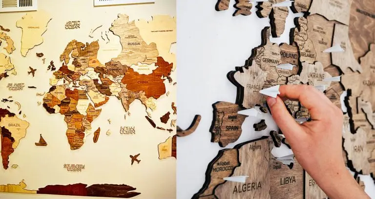 This Wooden World Map Is A Stylish Addition To Any Room In The House