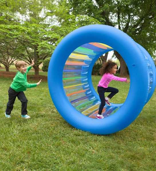This Giant Inflatable Rolling Wheel Brings Fun And Exercise Together