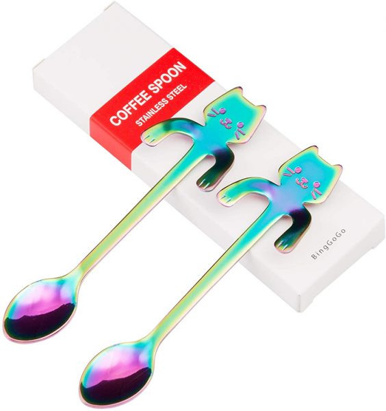 These Cute Cat Spoons Hug The Side Of Your Mug