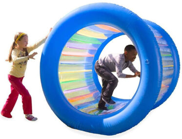 This Giant Inflatable Rolling Wheel Brings Fun And Exercise Together