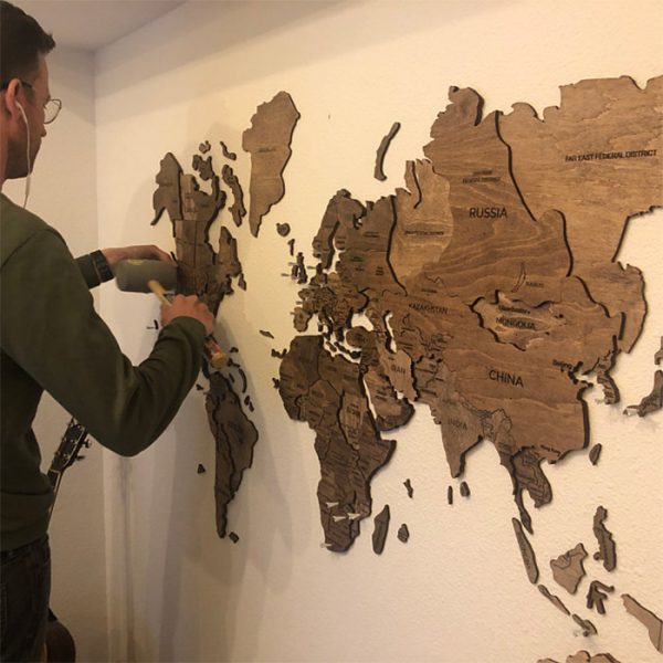 This Wooden World Map Is A Stylish Addition To Any Room In The House