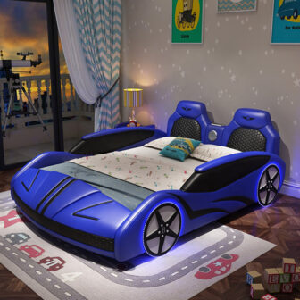 These Adult Race Car Beds Can Fit Queen & King Size Mattresses