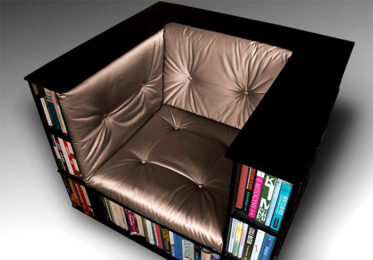 This Reading Chair Has A Built-In Bookcase