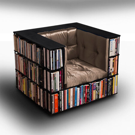 This Reading Chair Has A Built-In Bookcase