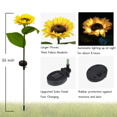 These Solar-Powered Sunflower Lights Are A Beautiful Way To Light Up ...