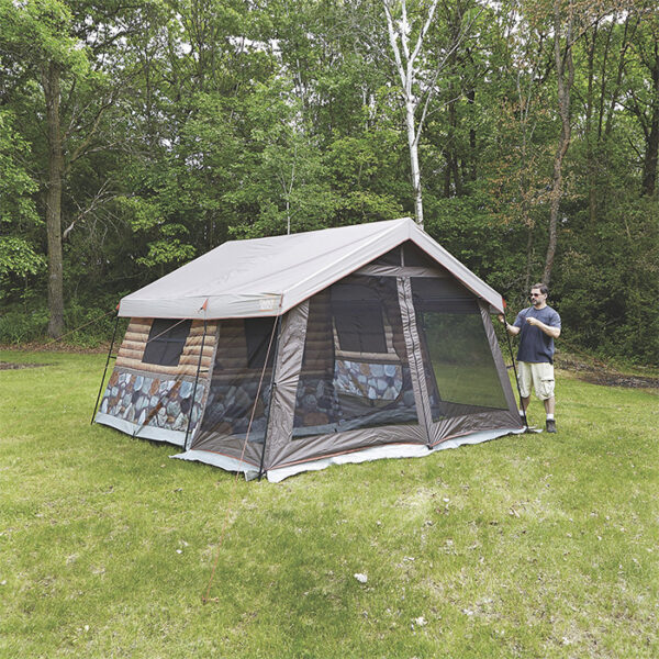 This Log Cabin Tent Has Its Own Private Garden