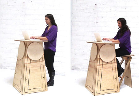 The Space-Saving Quad Micro Bar Table Has Four Pull-Out Bar Stools ...