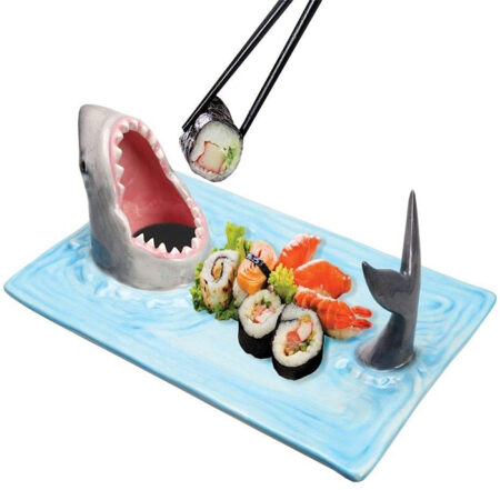 Serve Your Sushi In Terrifying Style With This Shark Attack Platter
