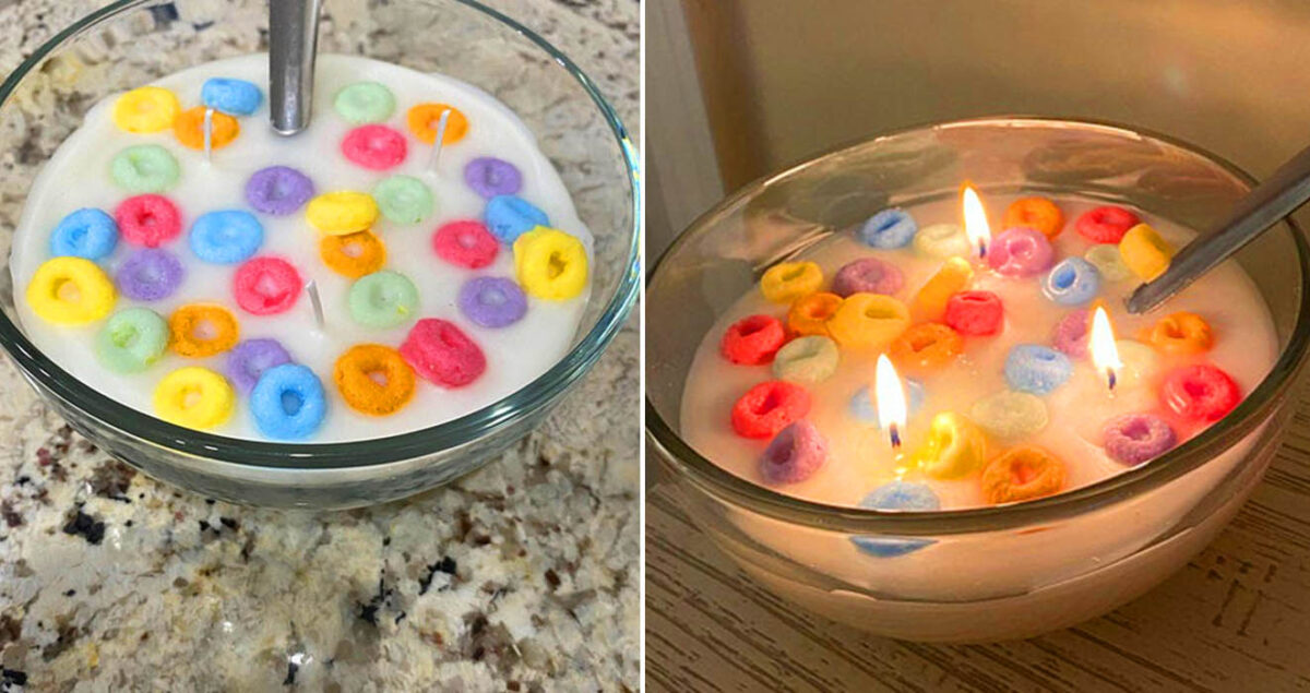 This Cereal Bowl Candle Looks and Smells Like Froot Loops