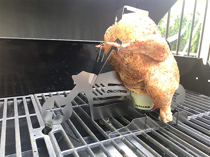 American Biker Beer Can Chicken Holder