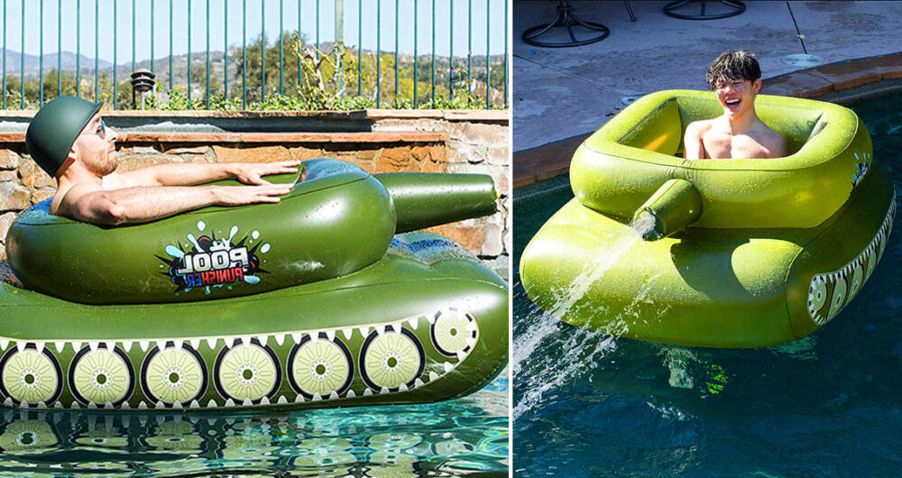 These Inflatable Pool Tanks Come With Water Cannons