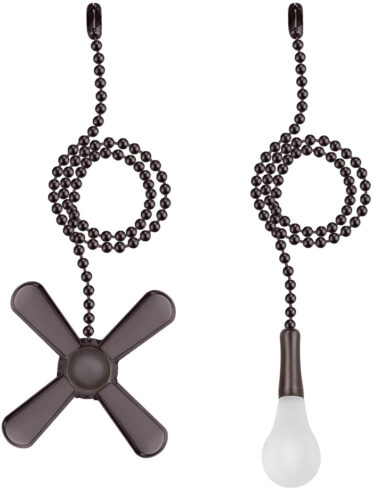 Fan And Light Bulb-Shaped Pull Chains