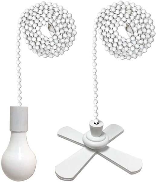 Fan And Light Bulb-Shaped Pull Chains