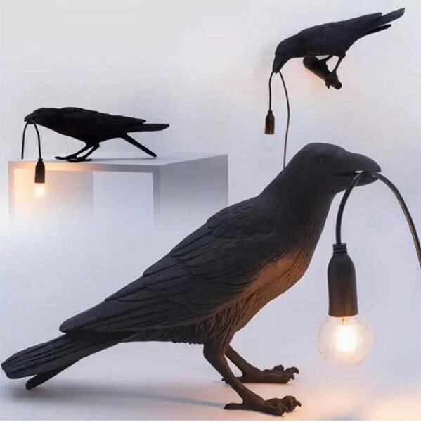 Black Crow Table Lamp