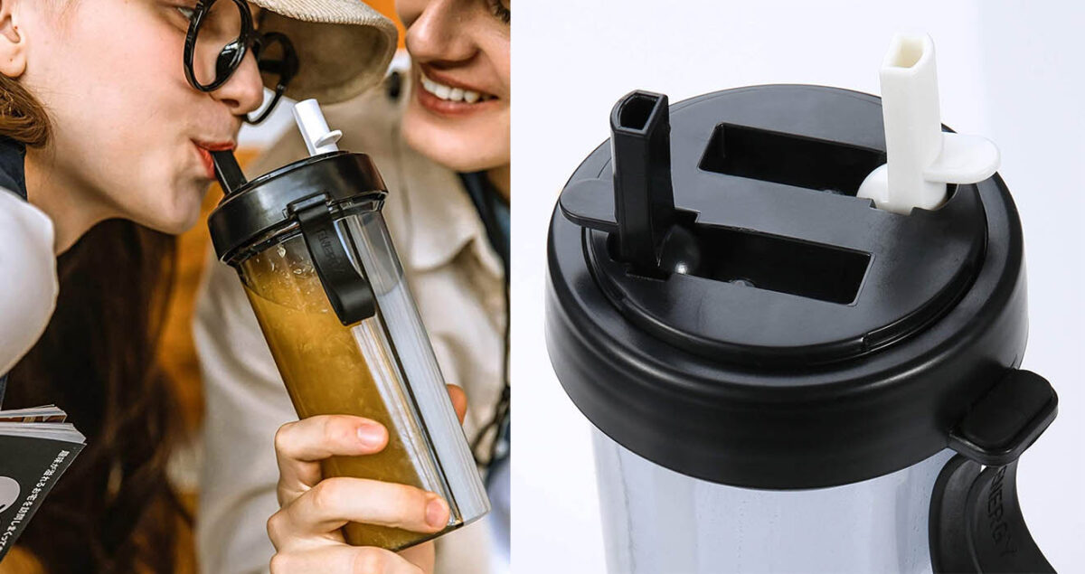 This Dual-Chamber Water Bottle Can Hold Two Different Drinks