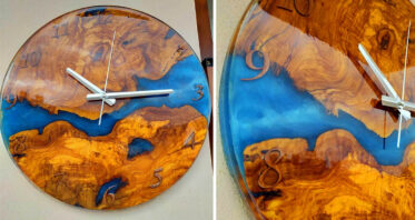 You Can Get Beautiful Epoxy River Wall Clocks On Etsy