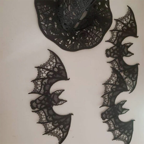 These Embroidered Lace Bats Are An Elegant Way To Decorate For Halloween
