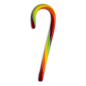 There's Skittles Candy Canes With "5 Flavors In 1 Cane"