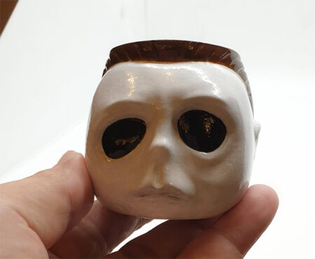 This Michael Myers Planter Holds Your Succulent In His Head