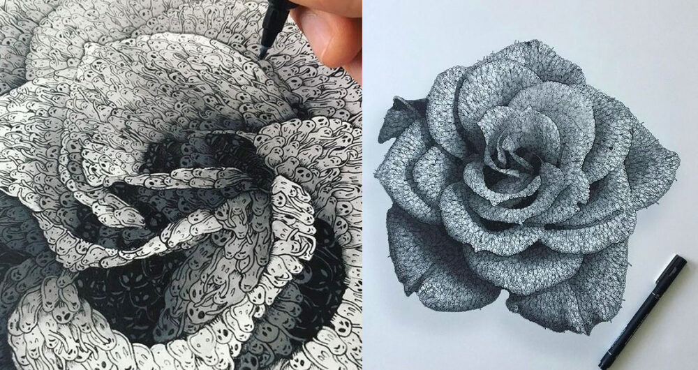 Artist Christophe Louis Creates His Art Using Only One Continuous Stroke
