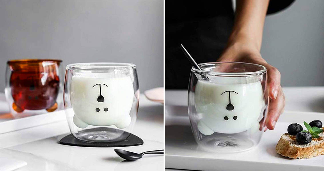 These Cute Glass Bear Cups Are On The 'NEED' List For Sure